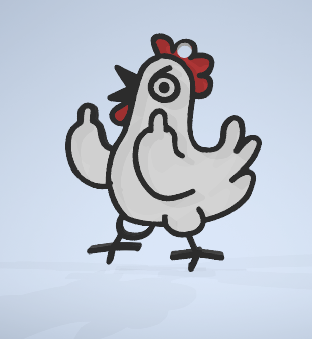 Free STL file CHICKEN KEYCHAIN 🐔・Design to download and 3D print・Cults