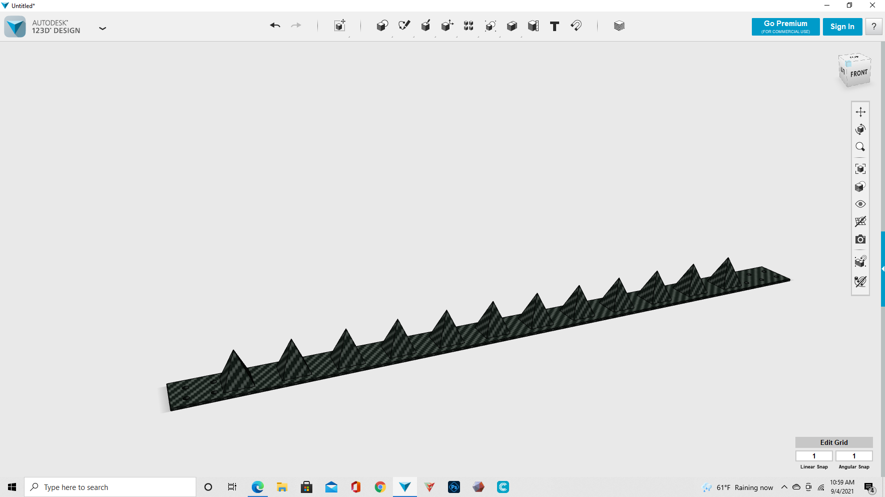 Free OBJ file spike strip・3D printable model to download・Cults