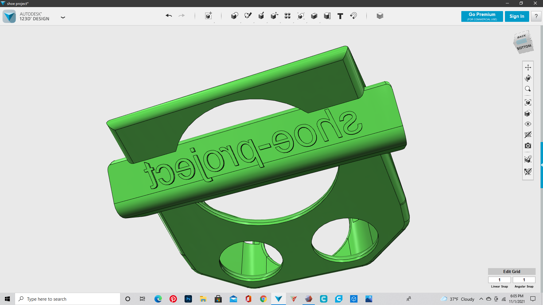 OBJ file B3D shoe-project・Model to download and 3D print・Cults