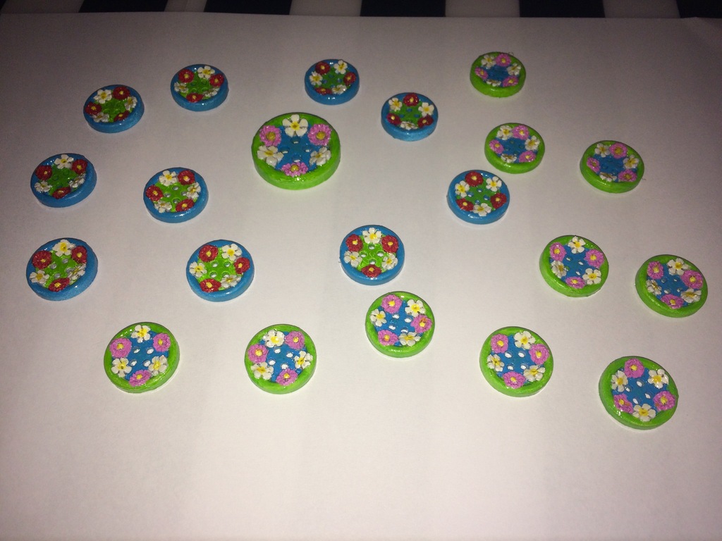 Free 3D file Flower button・3D printer model to download・Cults