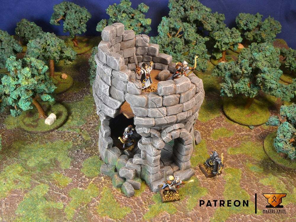 Free STL file Ruined Tower ⚔・3D print design to download・Cults