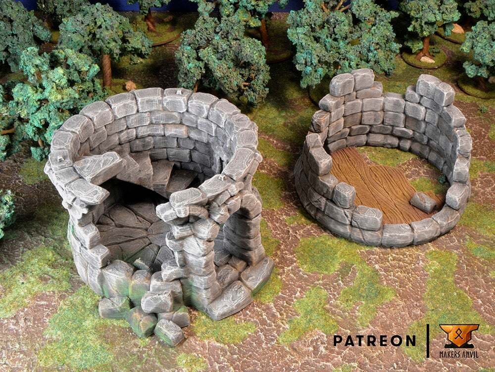 Free STL file Ruined Tower ⚔・3D print design to download・Cults