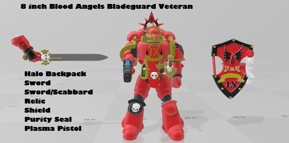 Free STL file Custom Blood Angels Bladeguard Veteran・3D printing idea ...