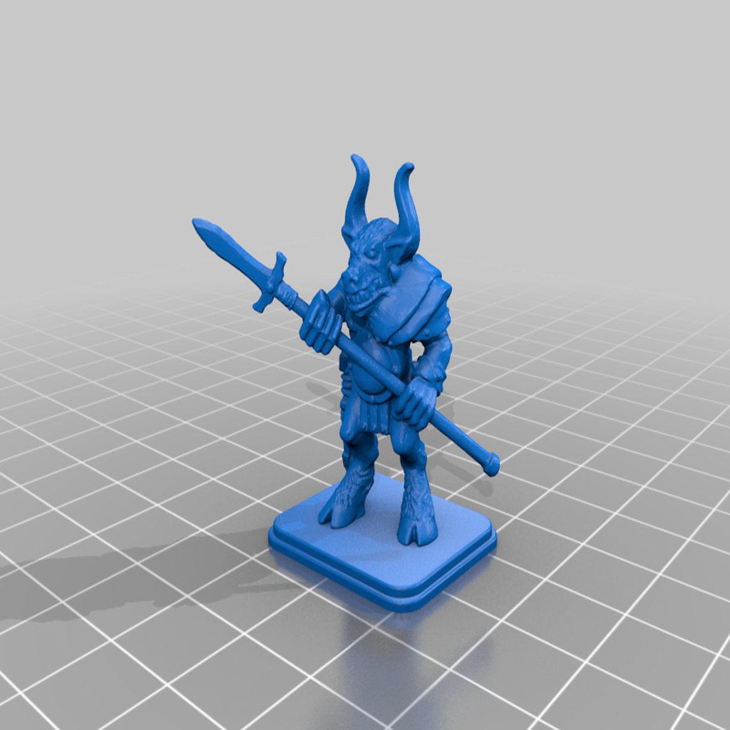 Free STL file Battle masters - Beastmen with spear - Chaos army・3D ...