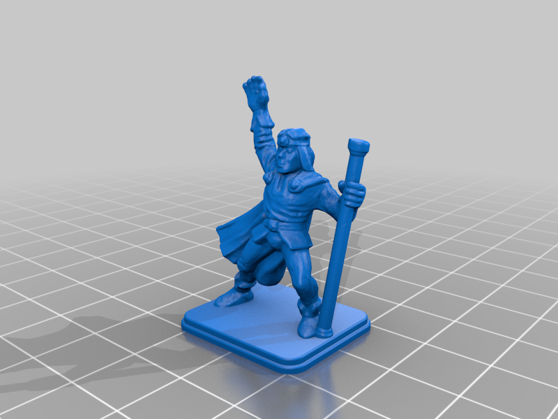Free STL file HeroQuest - reshaped Heroes (Barbar, Dwarf, Elf, Wizard ...