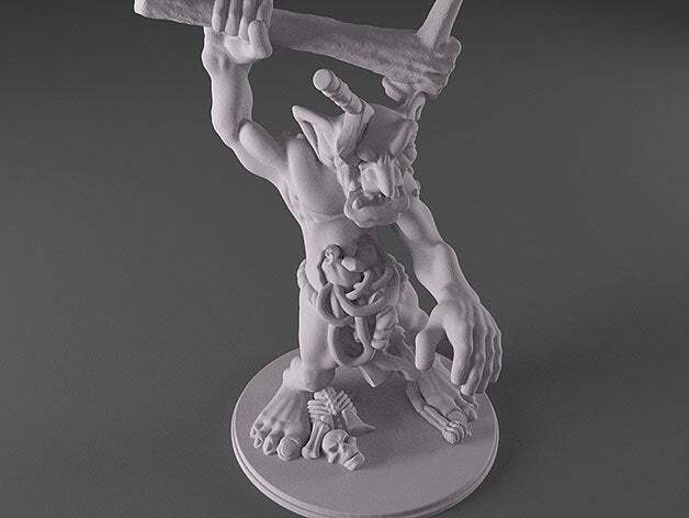 Free STL file HeroQuest - Bashy Zombi Troll 1/2・3D print model to ...