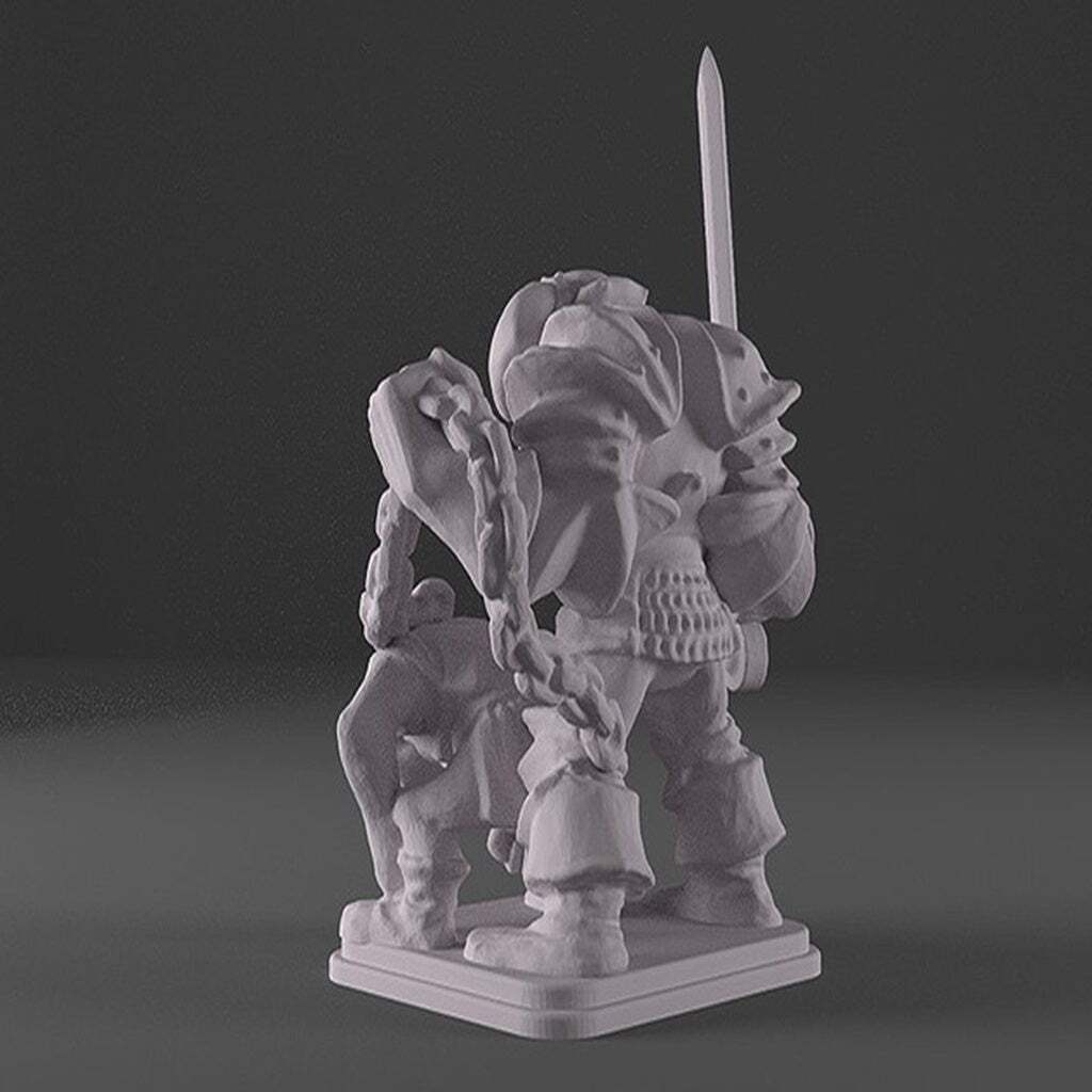 Free STL file HeroQuest - Chaos Warlord with Orcs Bane ⚔・Model to ...