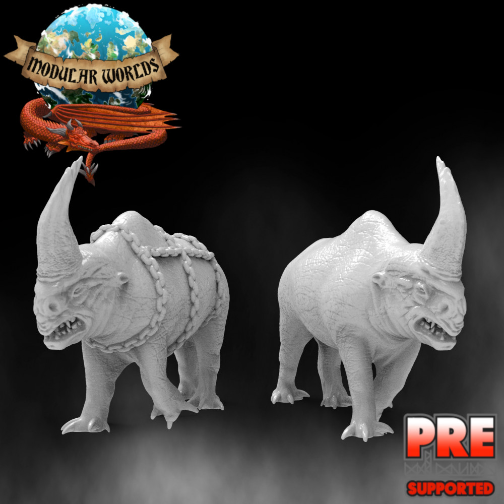 3D file Rhino Beasts (2 Variants) 🦏・3D printing idea to download・Cults