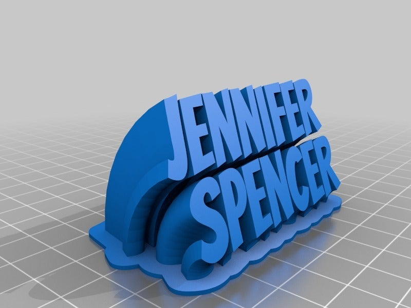 Free STL file Jennifer name plate 🏢・Object to download and to 3D print ...