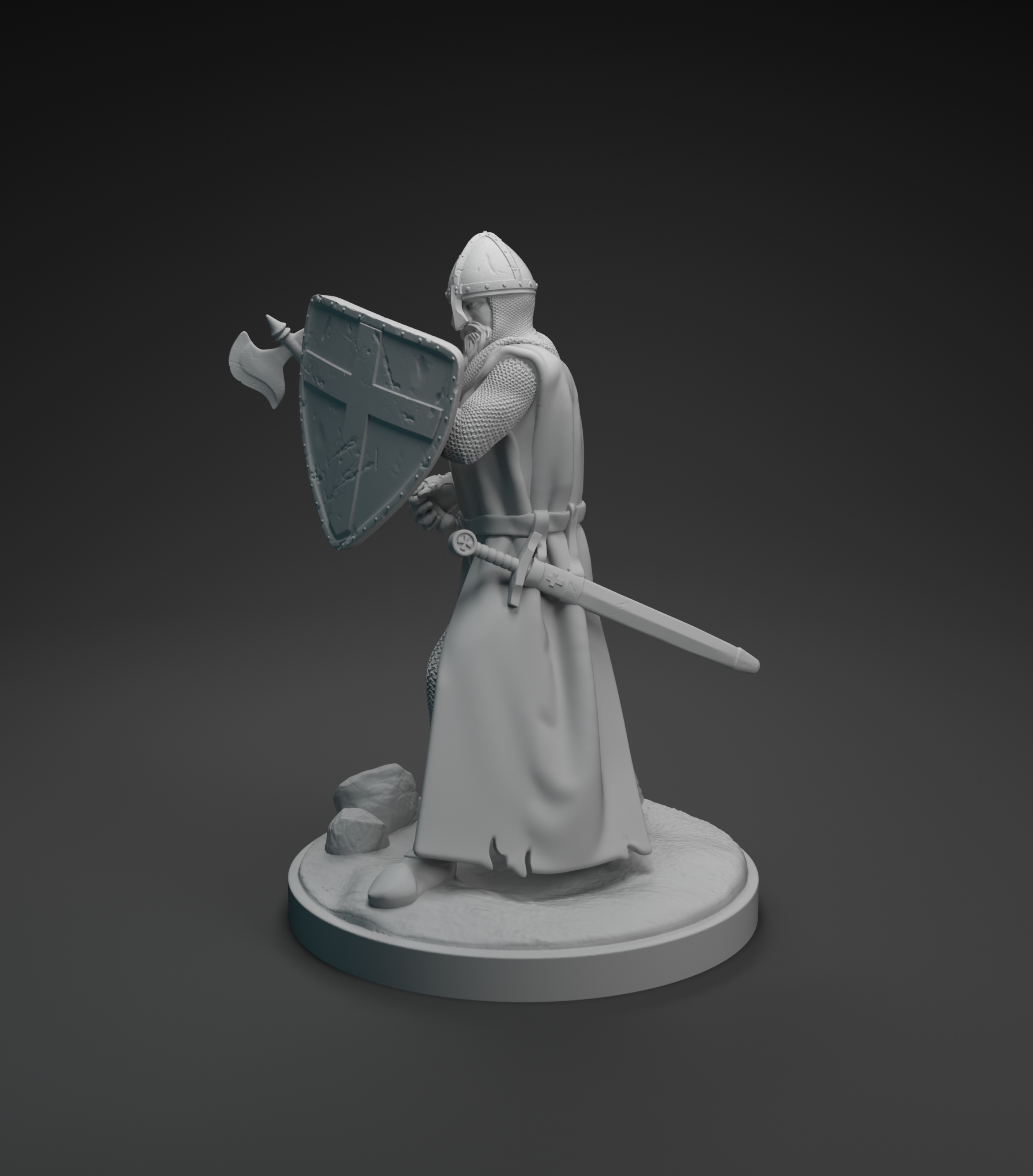 Файл 3D Medieval knight with axe 🪓・3D-печатная модель для загрузки・Cults