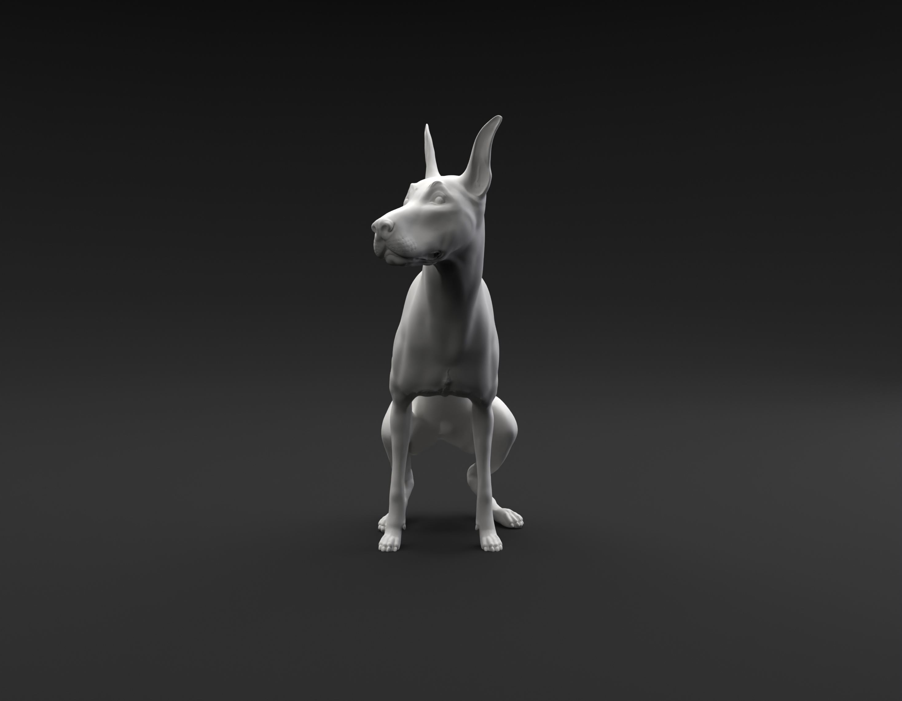 3D file Doberman Pinscher pooping・3D printing template to download・Cults