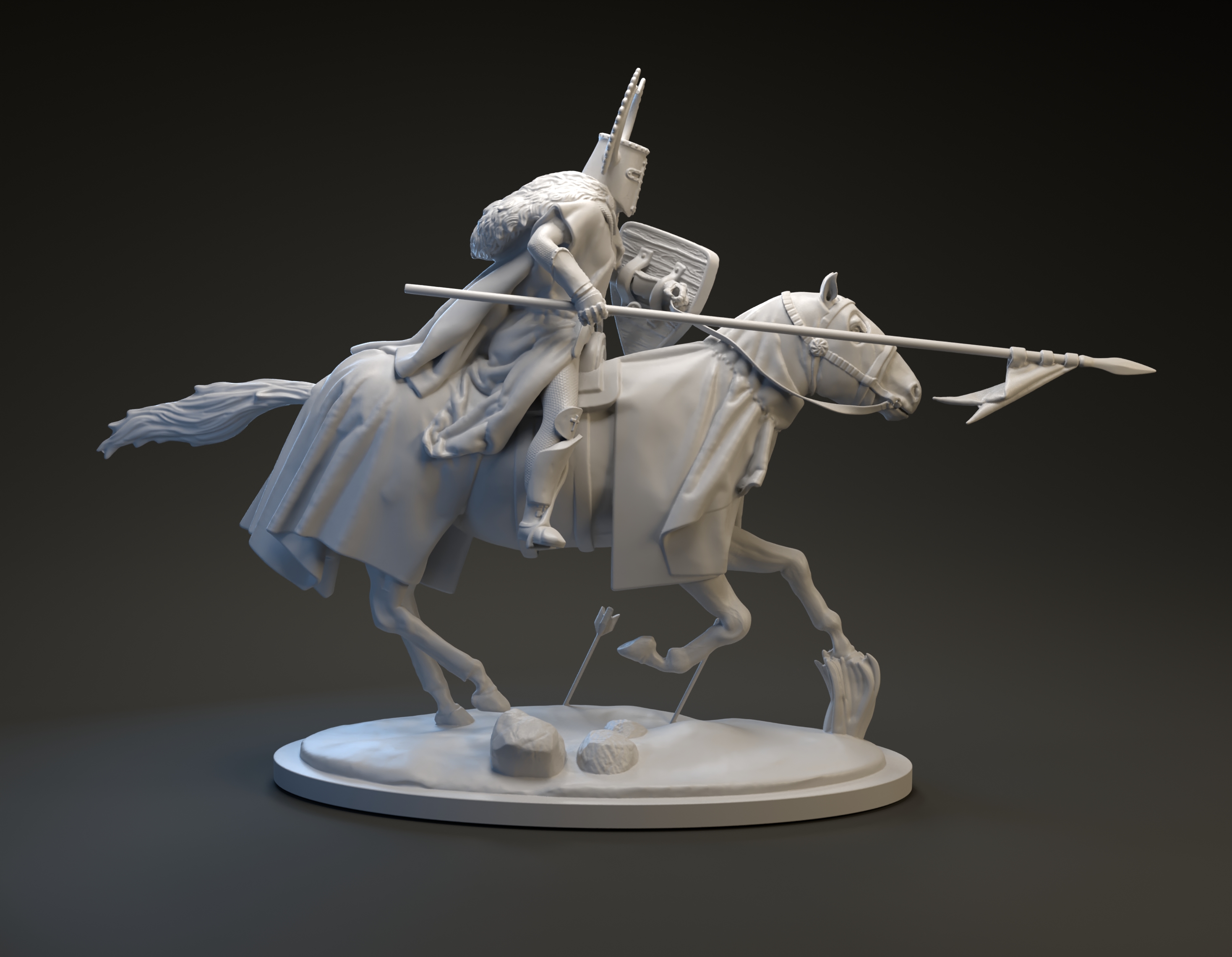 3D file Teutonic knight charging・3D print object to download・Cults