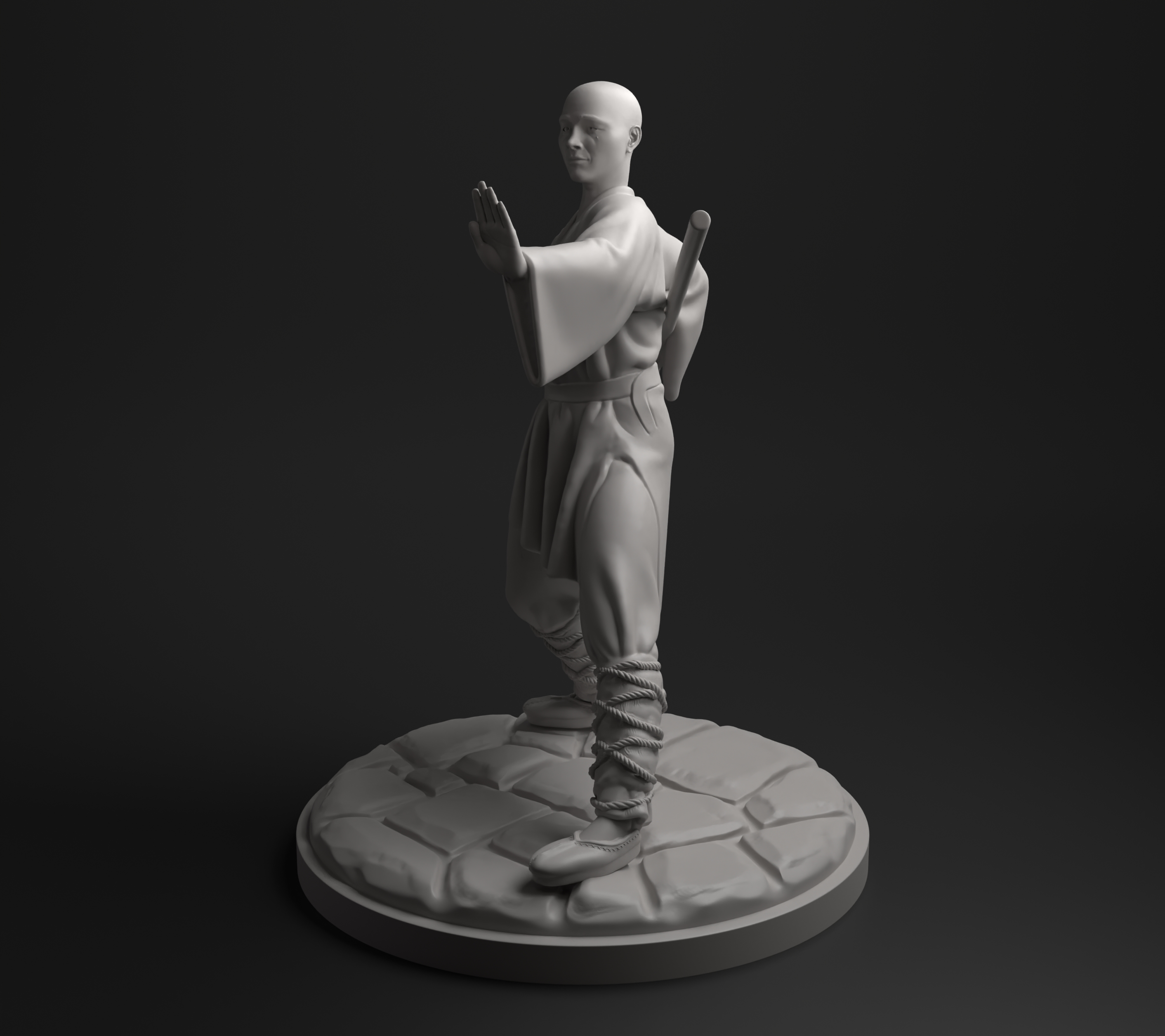 3D file Shaolin monk・3D print object to download・Cults
