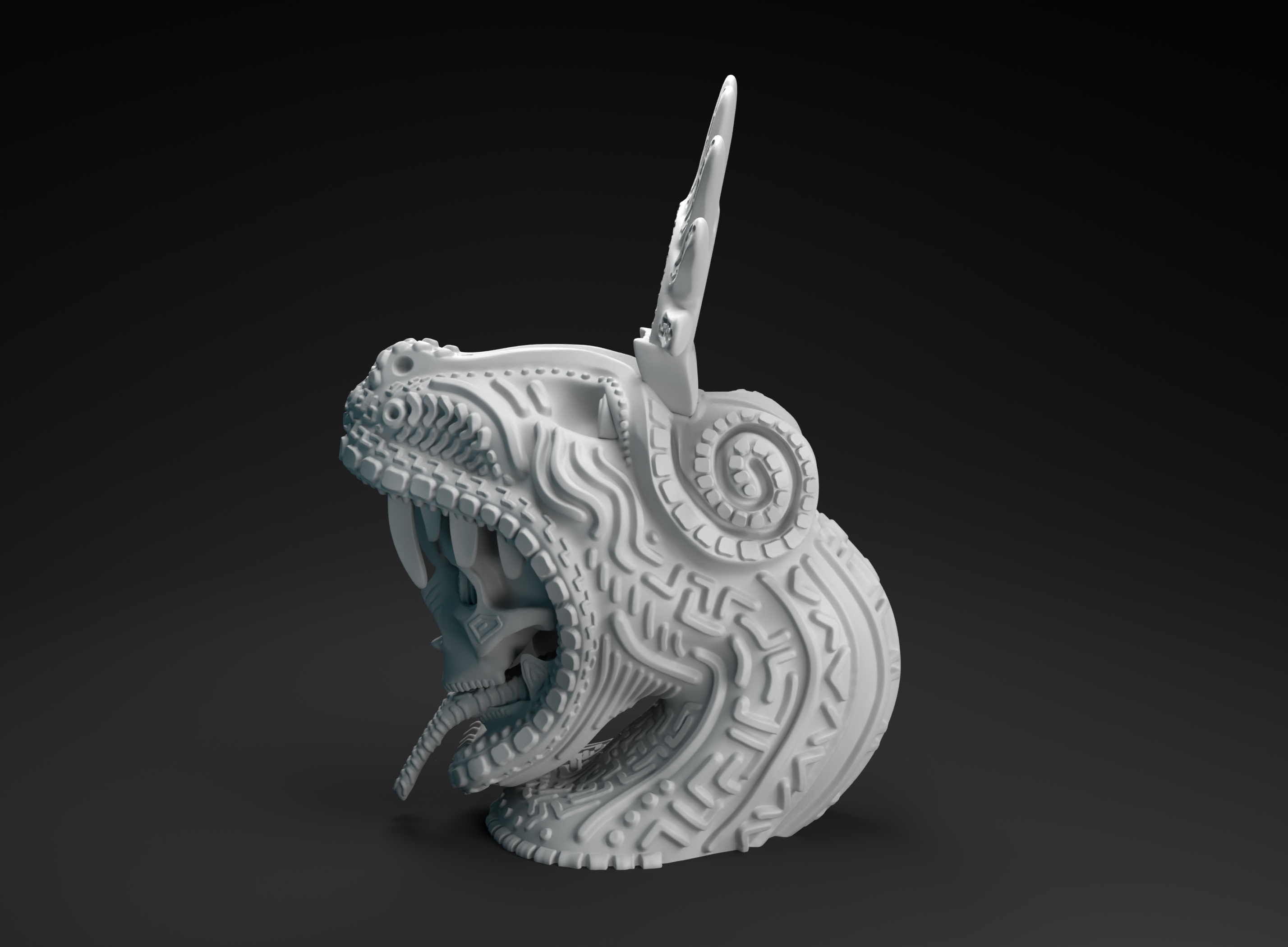 3D file Aztec decorated skull 💀・Design to download and 3D print・Cults