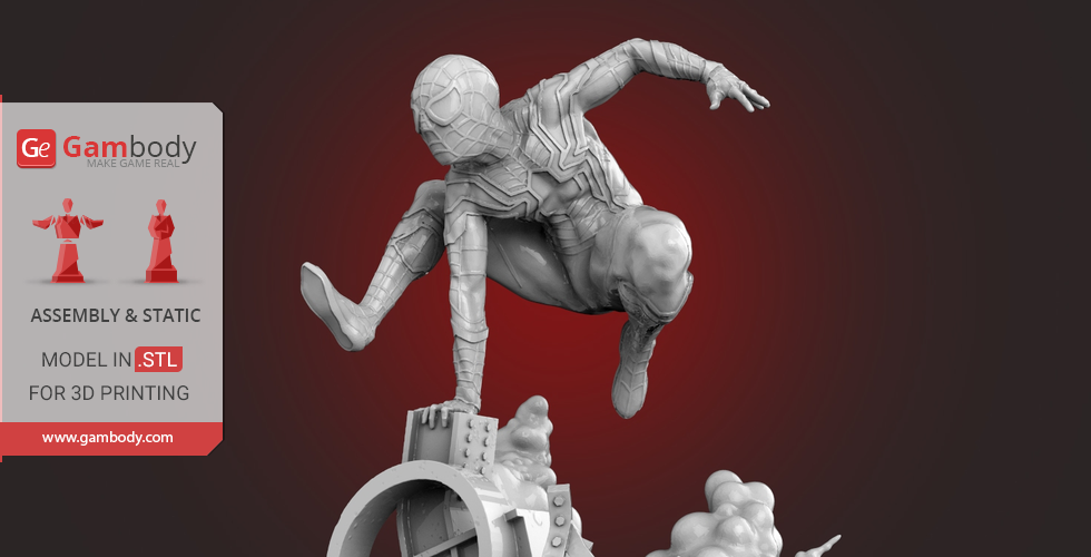 Free STL file Spider-Man Explosion Scene 💥・3D printer model to download ...