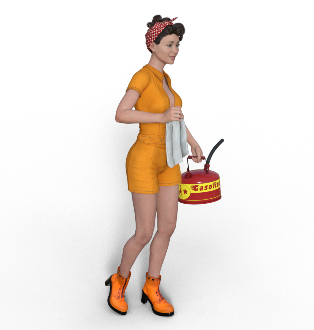 STL file GAS PUMP GIRL VINTAGE 2・3D print object to download・Cults