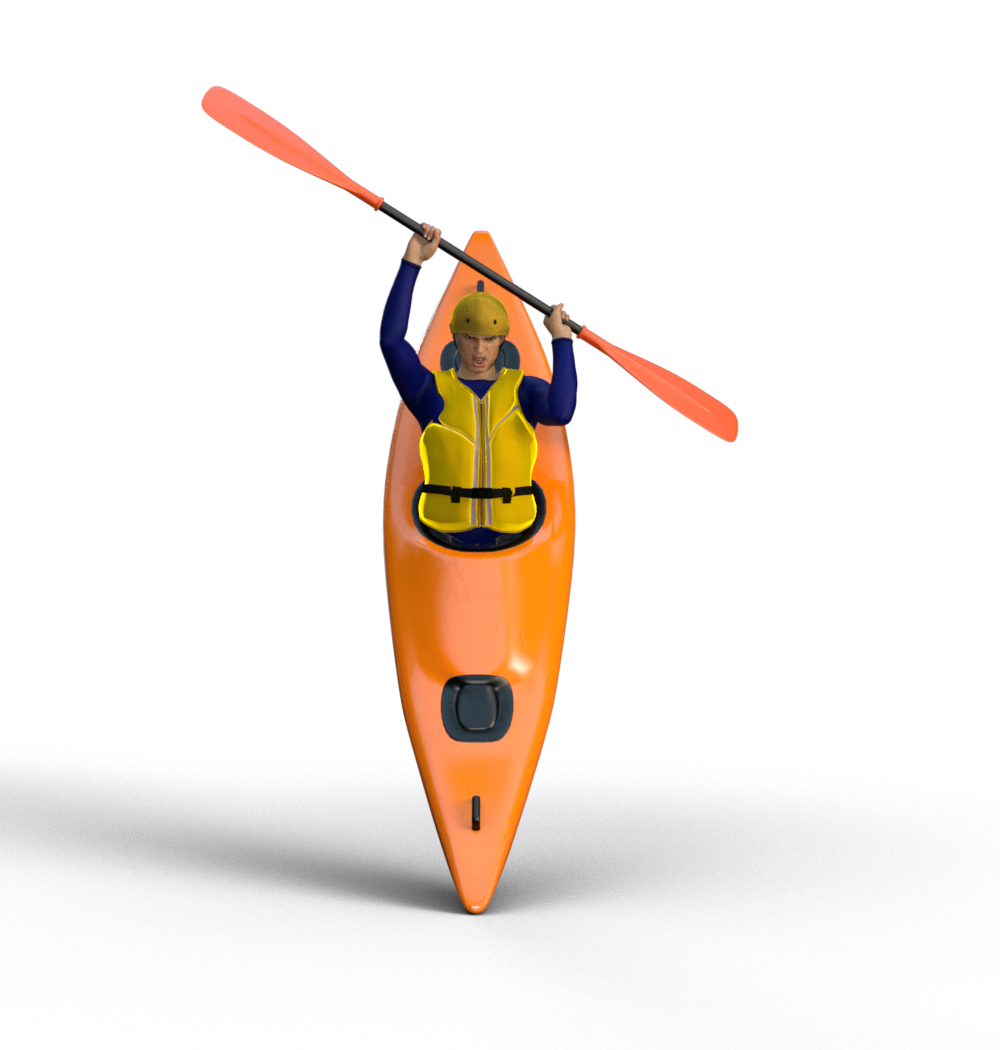 STL file KAYAK MAN 2 waterfall・3D printer design to download・Cults