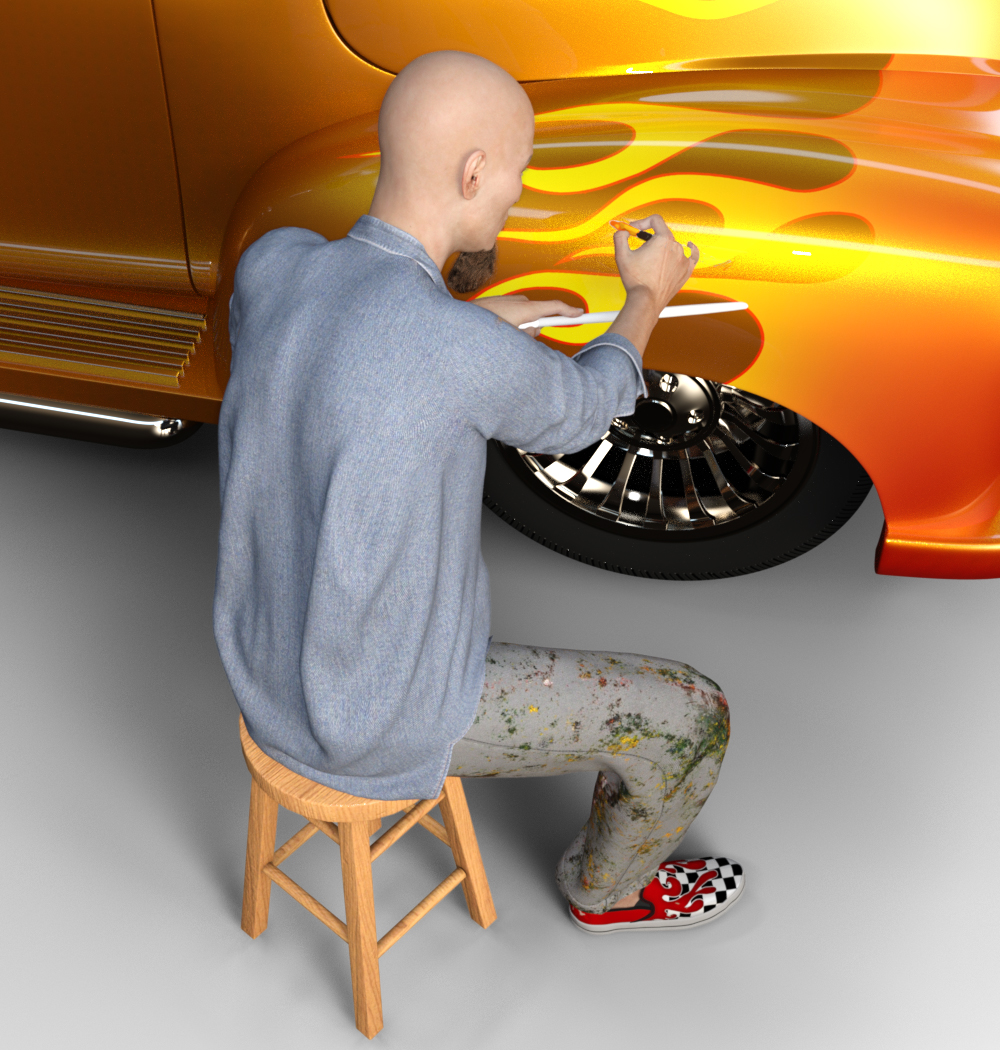 STL file HOTROD PAINT CAR MAN・3D printable model to download・Cults