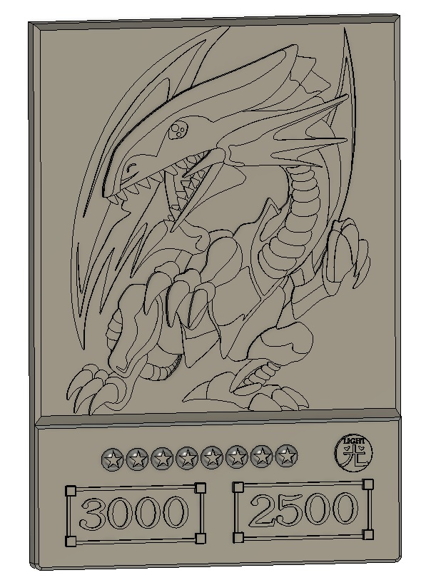 STL file 3D Printed Proxy Yugioh Cards - Blue Eyes White Dragon・3D ...