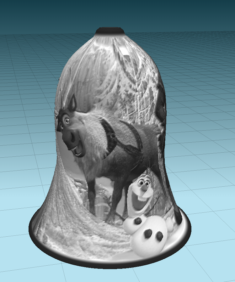 STL file Christmas bell litho The snow queen and co.・3D printable model ...