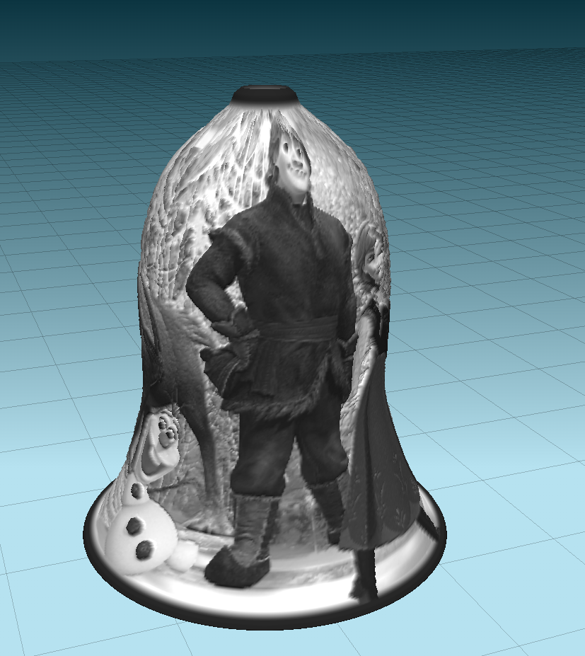 STL file Christmas bell litho The snow queen and co.・3D printable model ...