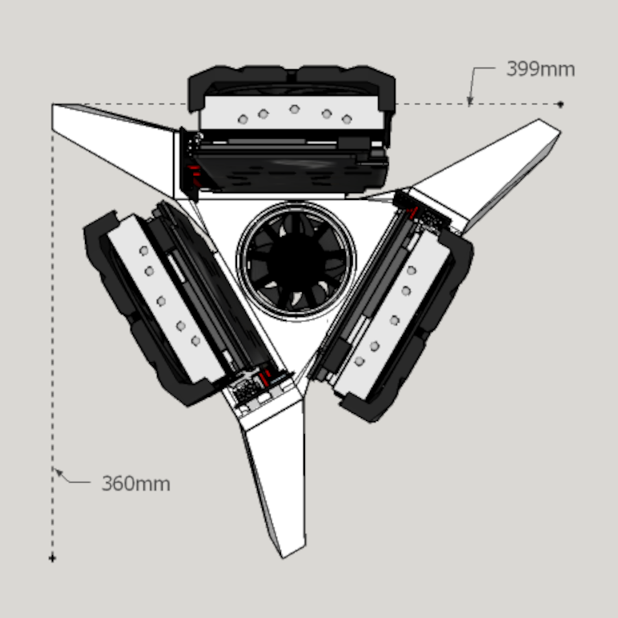 STL file Delta Reactor GPU Mining Rig / 3 GPU Stand・3D print design to ...