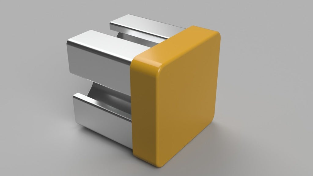 Free STL file 2020 extrusion end cap 🔚・3D print model to download・Cults