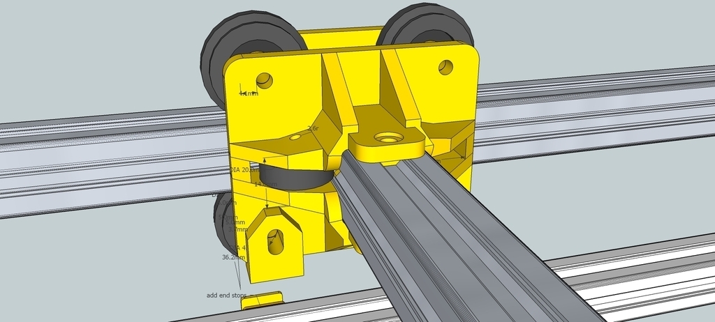 Free STL file 20x20mm aluminium extrusion gantry system・Template to ...