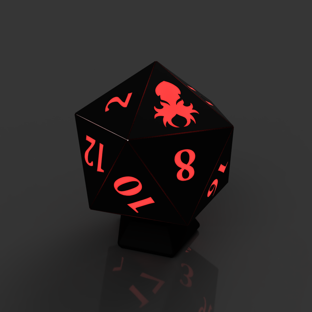 3D file D20 Lamp・Model to download and 3D print・Cults