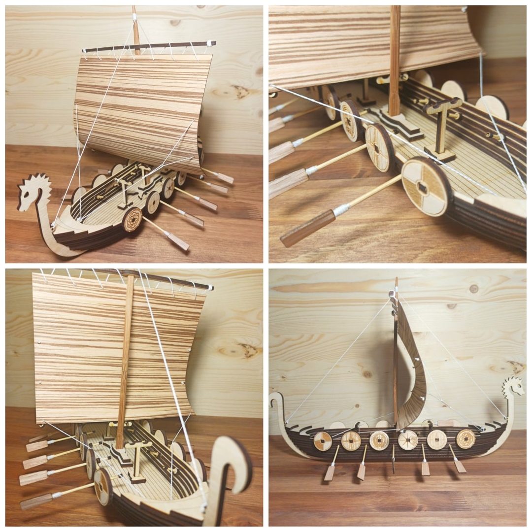 Free 3D file Viking Ship CNC - Laser Cut cdr 🚢・3D printable model to ...