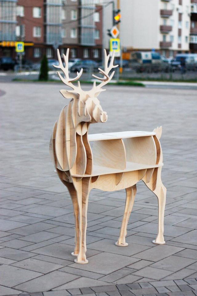 Free 3D file deer Shelf cnc dxf・3D print model to download・Cults