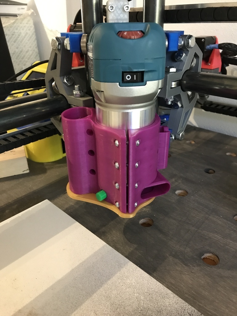 Free 3D file Makita RT0700C MPCNC Mount fits 25mm and 25.4 mm pipes 🧑‍🔧・Design to download and ...