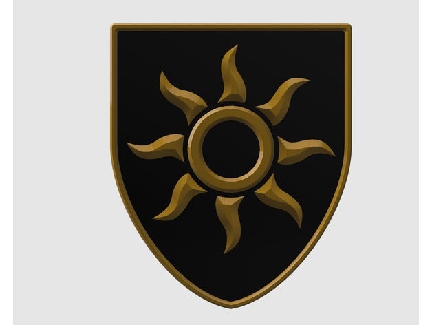 Fichier STL Écusson Nilfgaard - badge・Plan à imprimer en 3D à ...