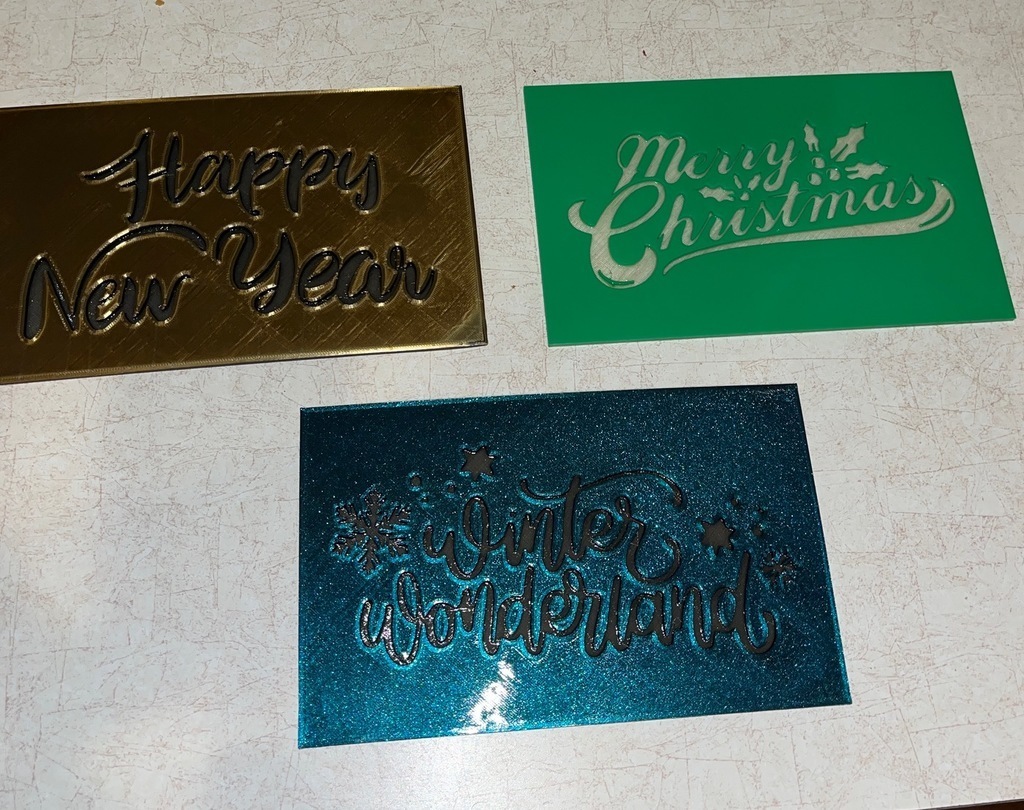 Free 3D file Winter Holiday Signs for Interchangeable Sign Light Box 📦 ...