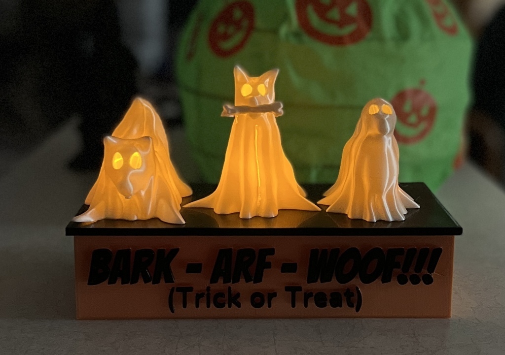 Free 3D file Tea Light Pedestal for Halloween Ghost Dogs・3D printing ...