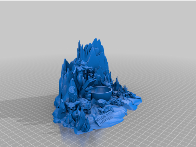 Free STL file RockWoods Big Unique Hell Diorama Remix・Model to download ...