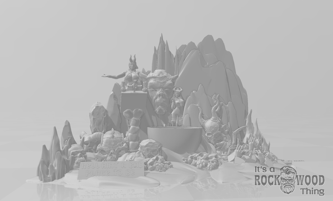 Free STL file RockWoods Big Unique Hell Diorama Remix・Model to download ...