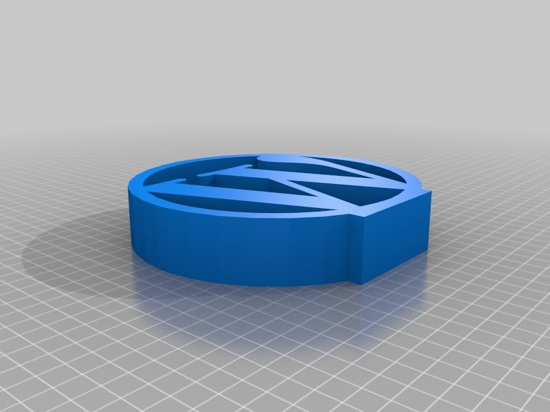 Free 3D file Wordpress logo・3D printable model to download・Cults
