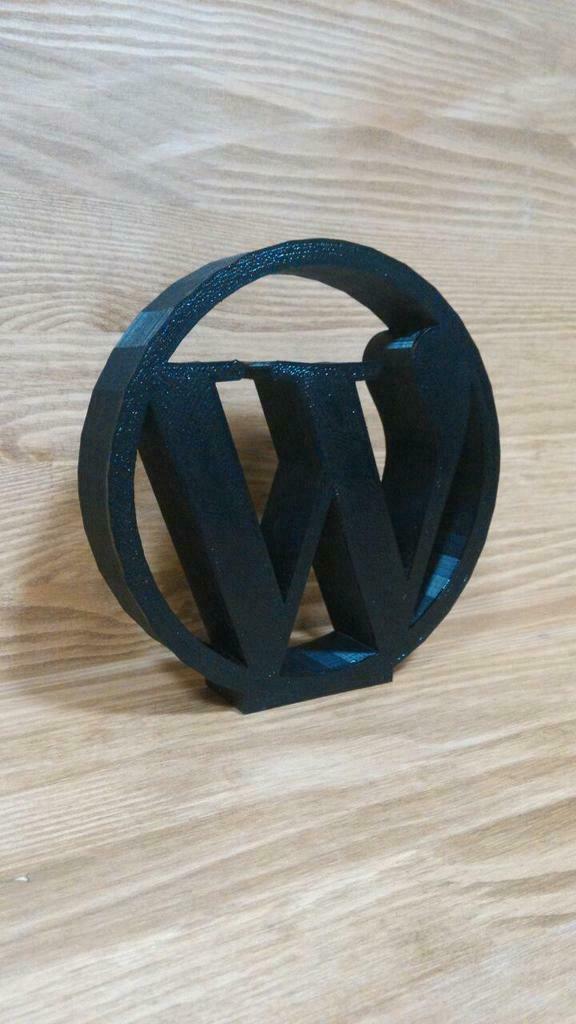 Free 3D file Wordpress logo・3D printable model to download・Cults