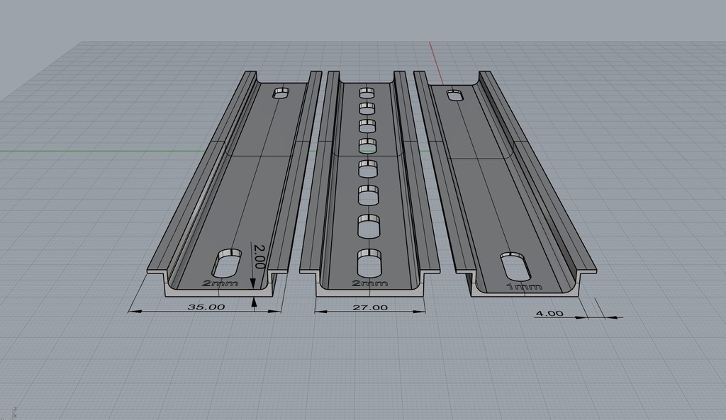 Archivo 3D gratis CARRIL DIN - EN 60715 🔌・Plan para descargar y ...