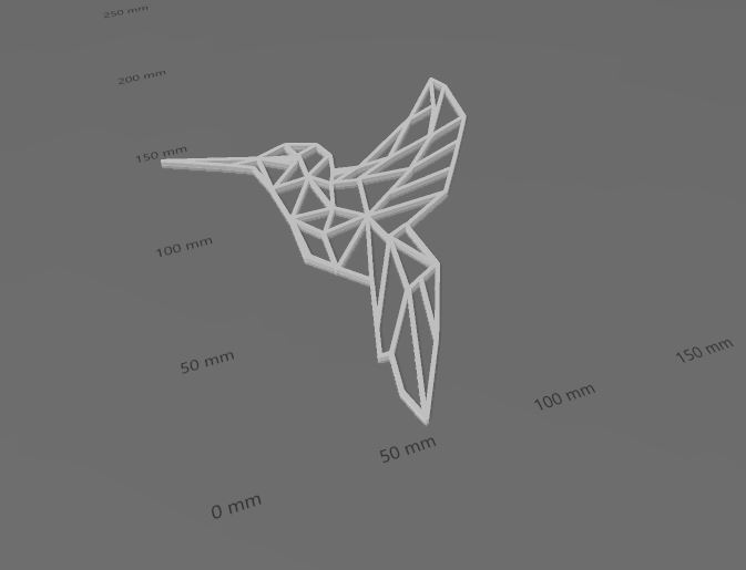 STL file Geometric Bird - Decor -Hummingbird・3D printable model to ...