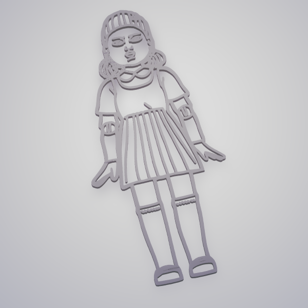 STL file SQUID GAME DOLL - Red Light Green Light 🦑・3D printer design to ...