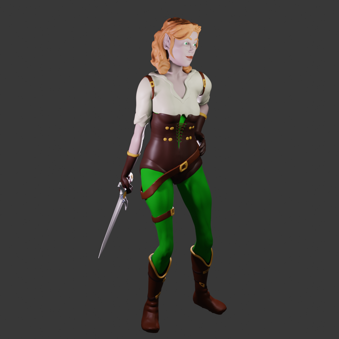 Free STL file Elf Sword Guard Female・3D print object to download・Cults