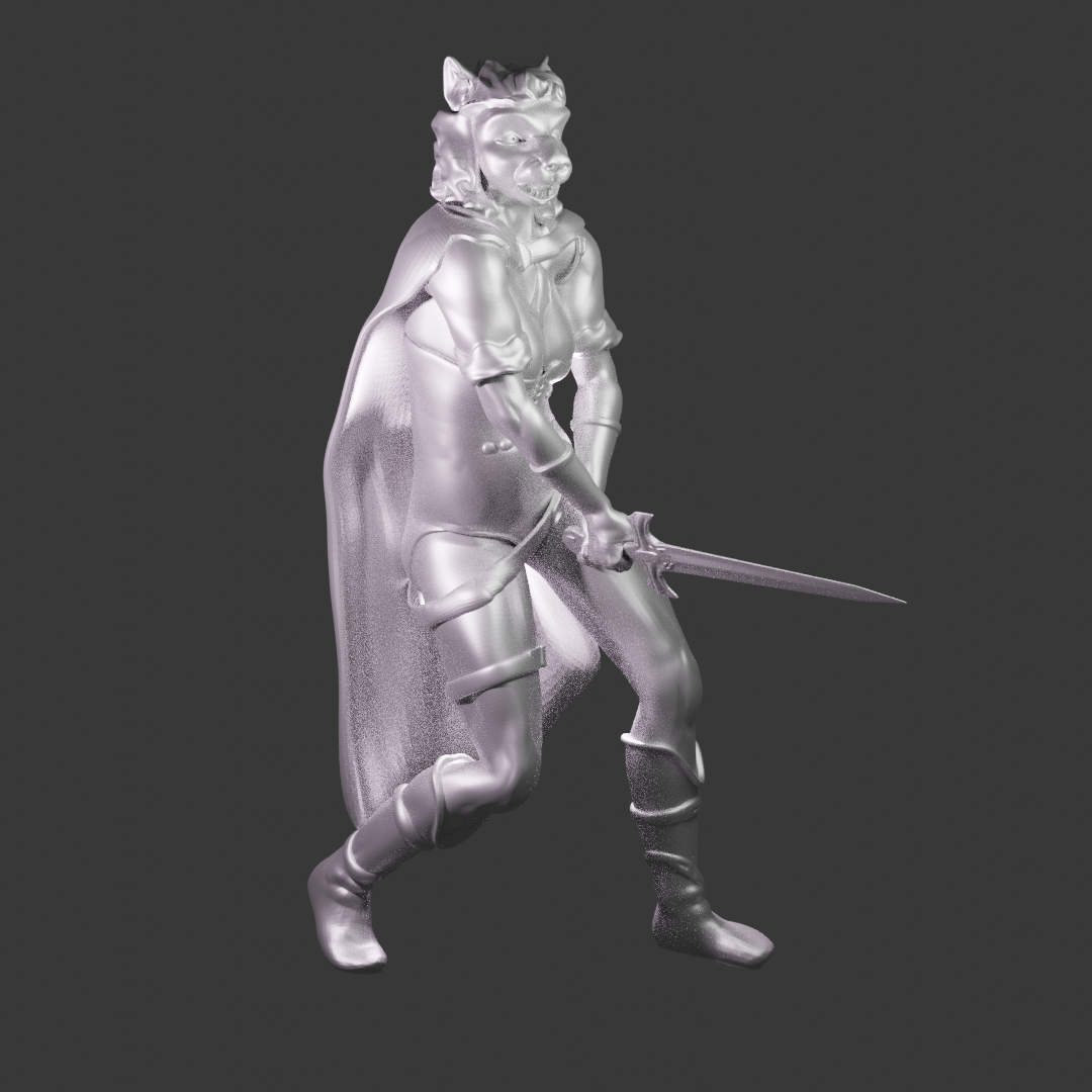 STL file Tigress Fighter Rakshasa Leonin Warrior・3D print object to ...