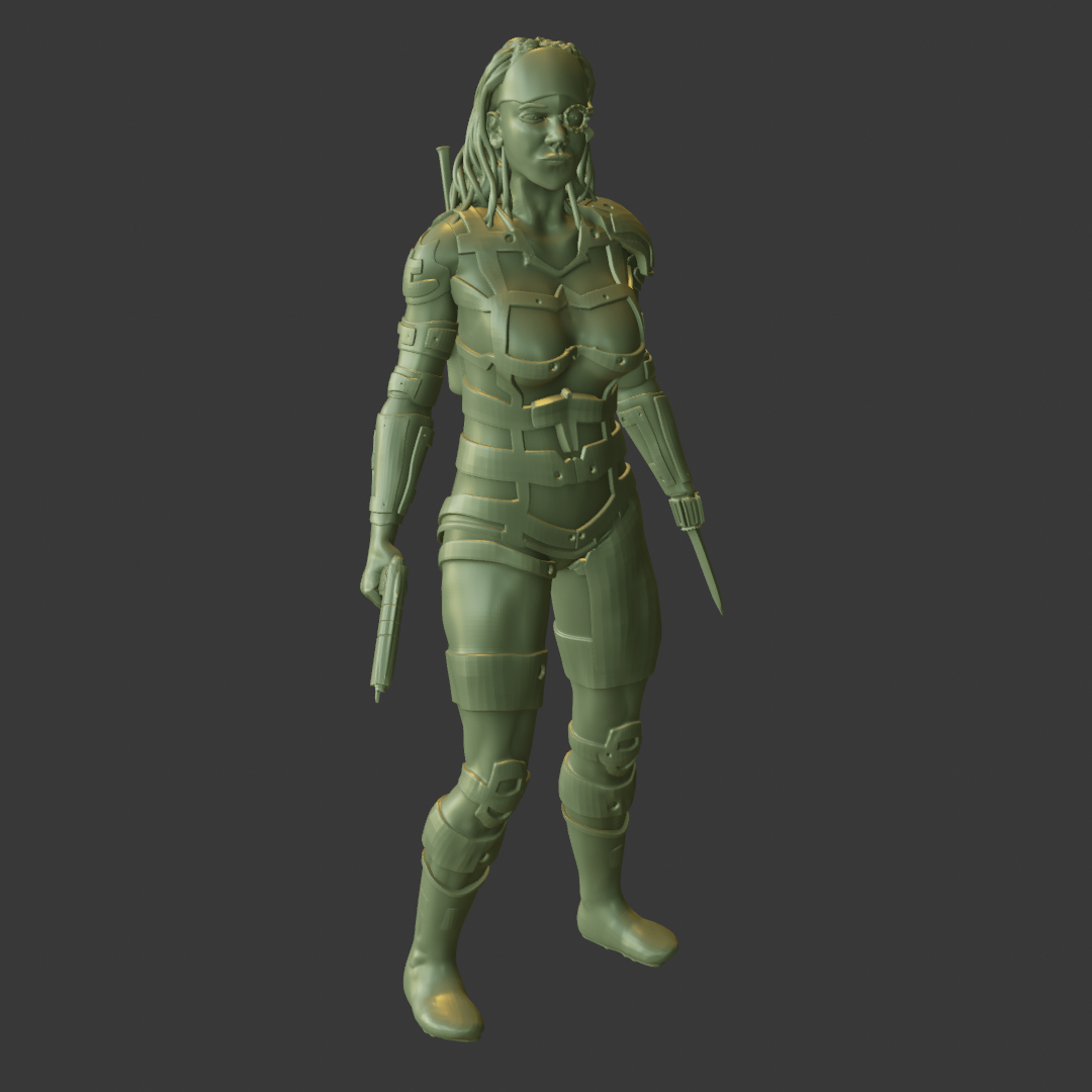 Free STL file Cyber Punk Woman Cyborg・3D printable design to download・Cults