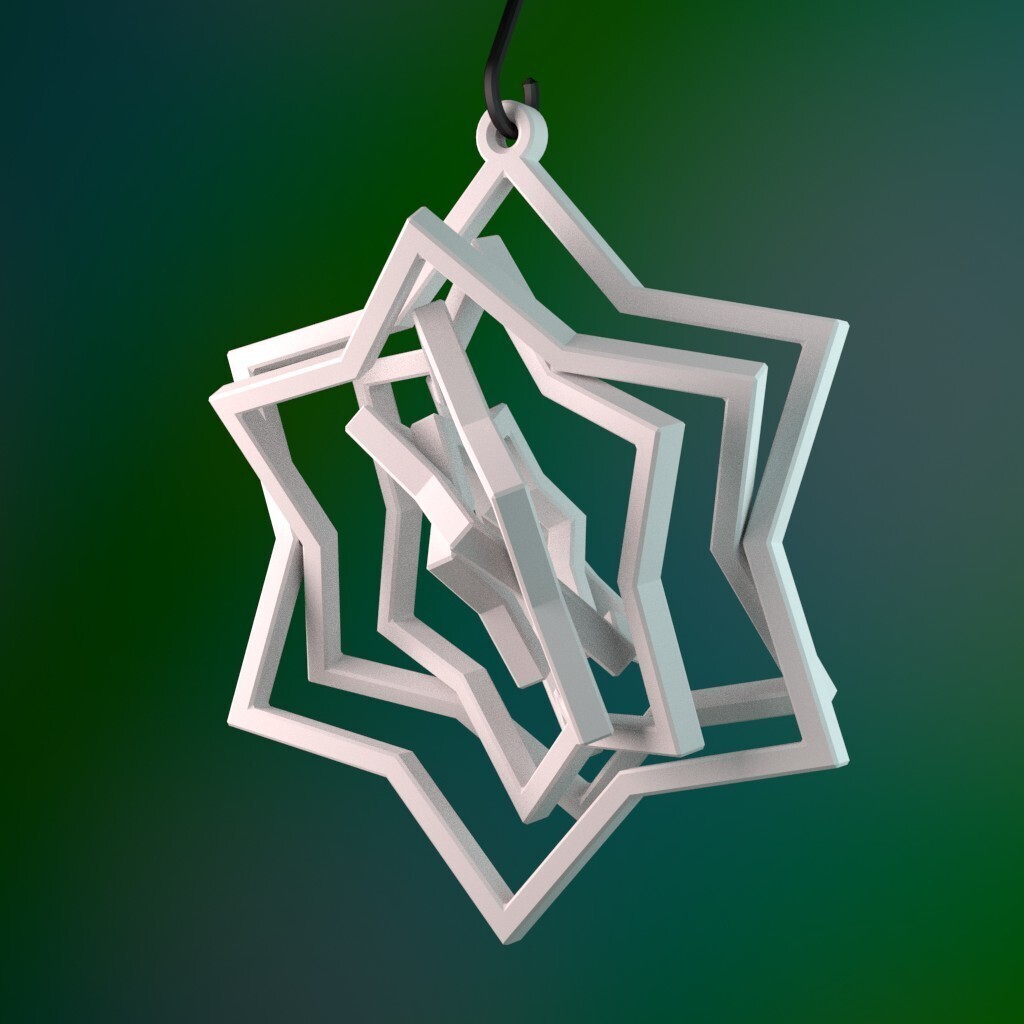 Free STL file Six Swinging Stars Ornament 🌃・3D printer model to ...