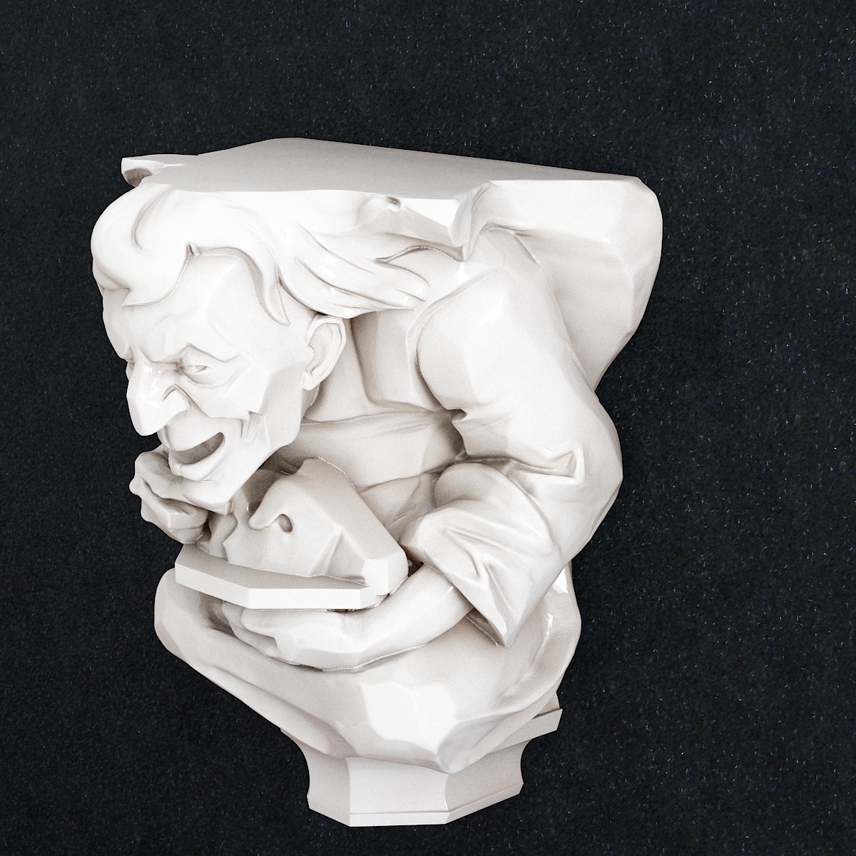 STL file Gargoyle bracket architecture・3D printable model to download・Cults