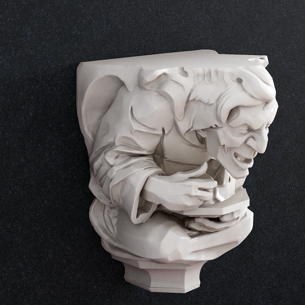 STL file Gargoyle bracket architecture・3D printable model to download・Cults