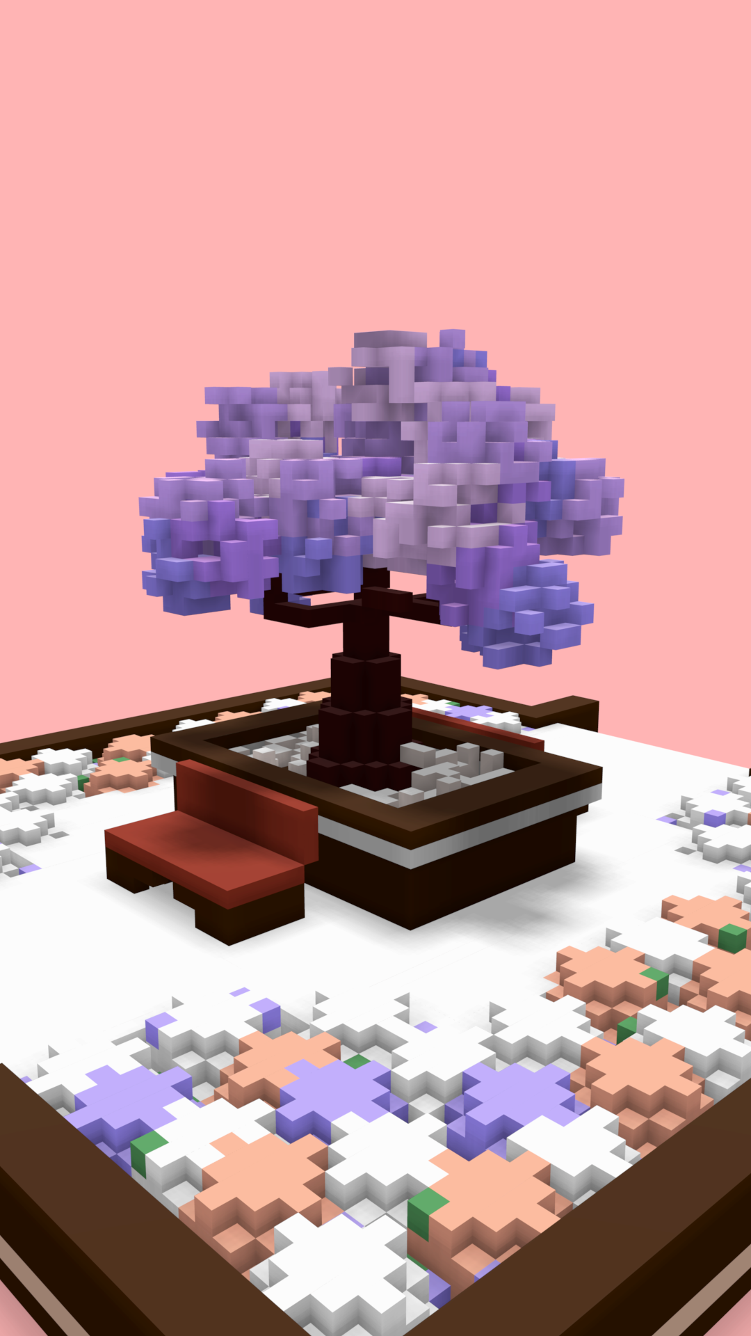3D file Pixel sakura garden・3D printable model to download・Cults
