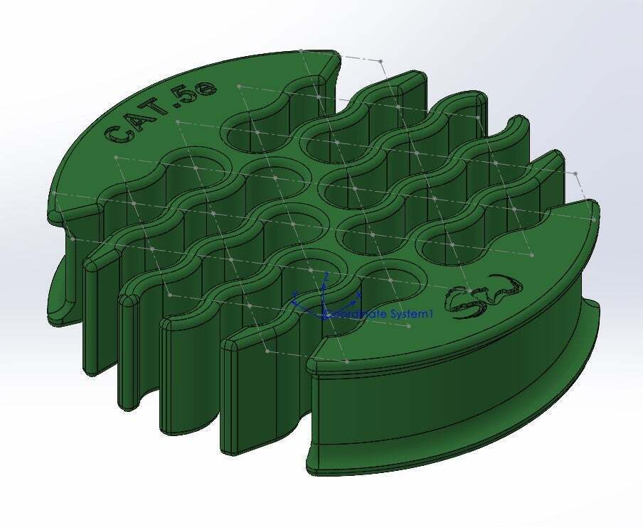 STL file Network / Lan Cable Organizer for Cat5e・3D printable model to ...